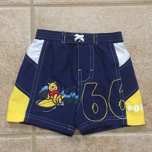 Disney | Swim | Disney Boys Winnie The Pooh Swim Trunks Swimsuit | Poshmark